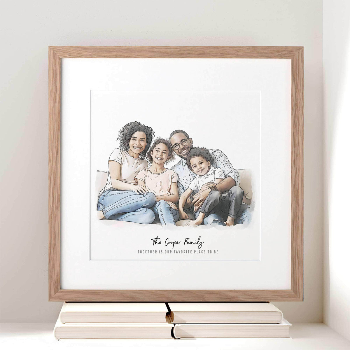 Personalised Family Line Portrait - The Perfect Christmas Gift for Mum ...