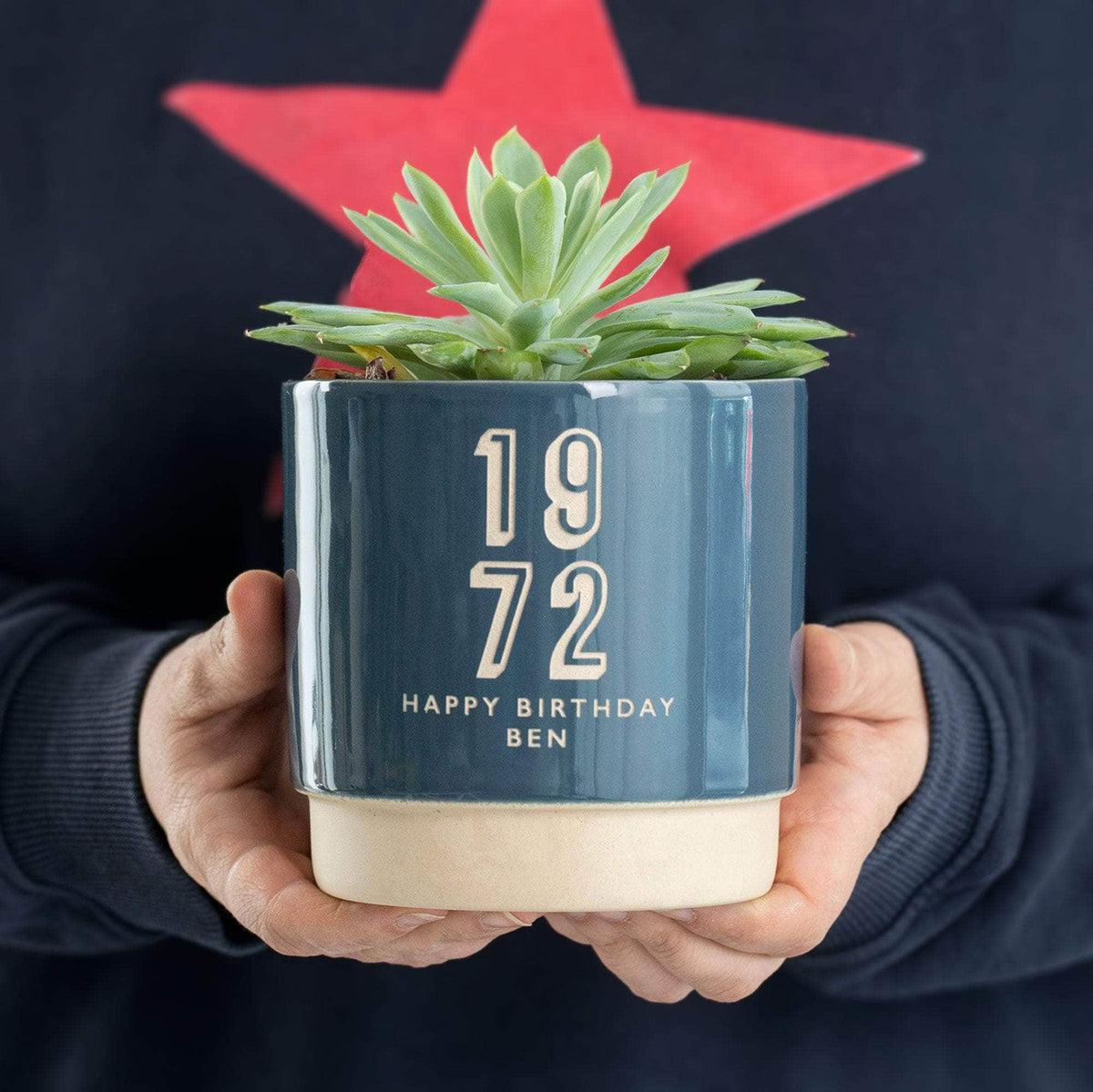Personalised special date indoor plant pot - a perfect birthday gift ...