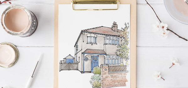 Personalised hand drawn house illustrations – Letterfest