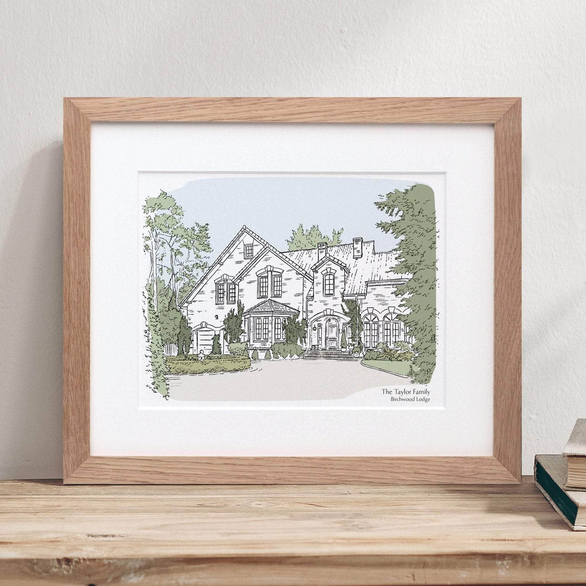Personalised House Portrait - House warming gift, 50th birthday present ...