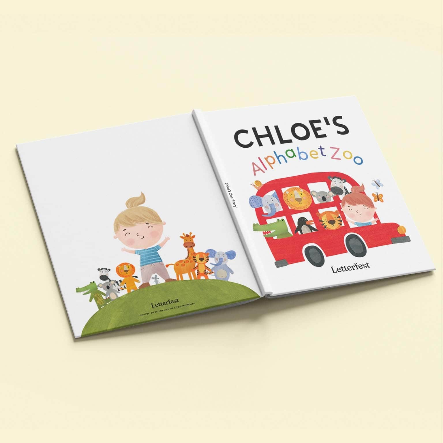 Personalised Alphabet Zoo Story Book – Custom Kids ABC Animal Gift ...
