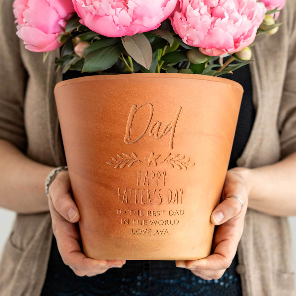 Personalised Flower Plant Pot For Dads - Personalised Father's Day or ...