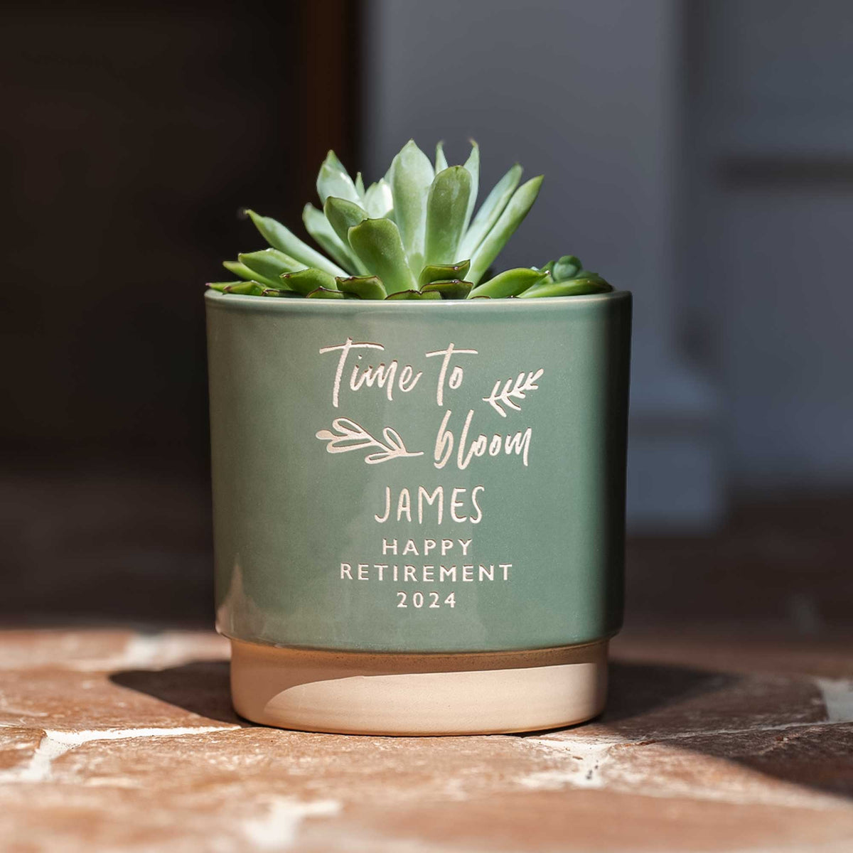 Personalised retirement indoor plant pot - a pefect retirement gift ...