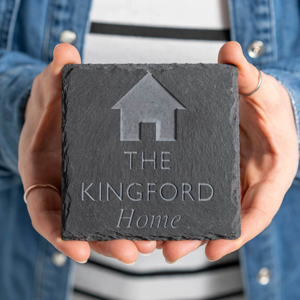 Family Slate with house icon - The perfect house warming gift. – Letterfest