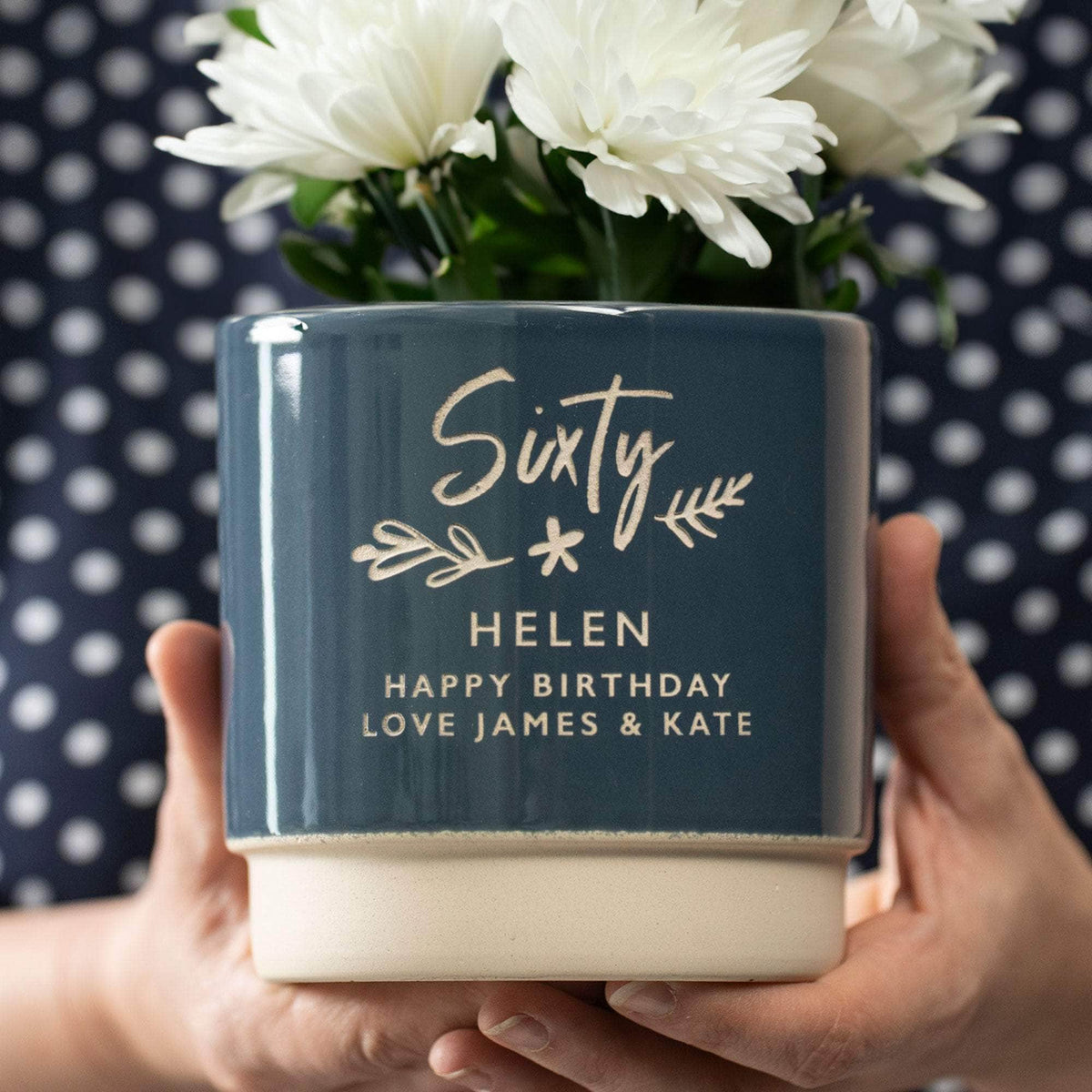 Personalised 60th birthday indoor plant pot - a gorgeous personalised ...