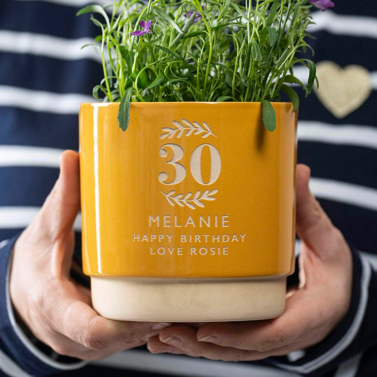 Personalised 30th birthday indoor plant pot - a gorgeous personalised ...