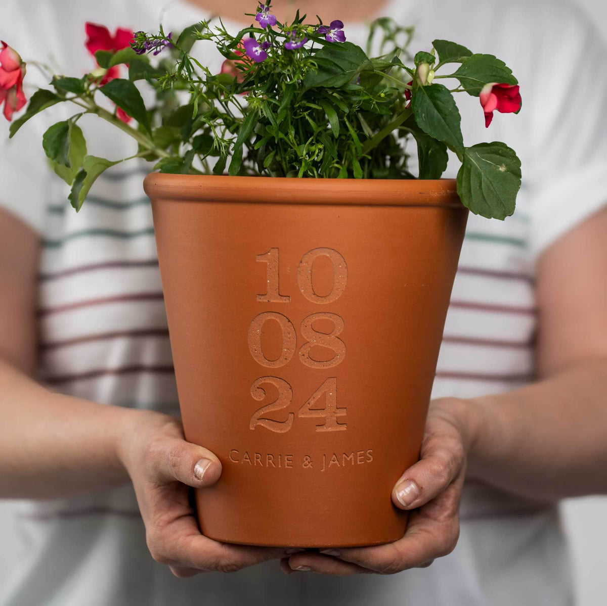 Personalised Engraved Special Date Pot - Perfect gift for gardners ...