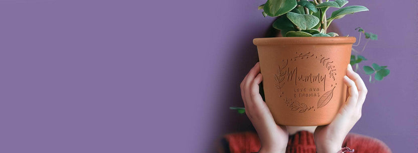 Engraved Handwritten Name Pot - Personalised gift for garden lovers ...