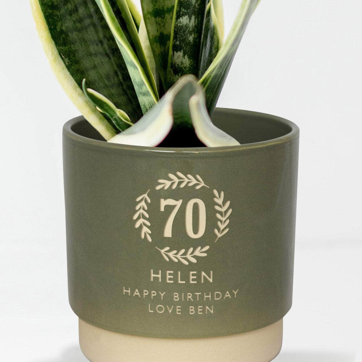Personalised 70th birthday indoor plant pot - a gorgeous personalised ...