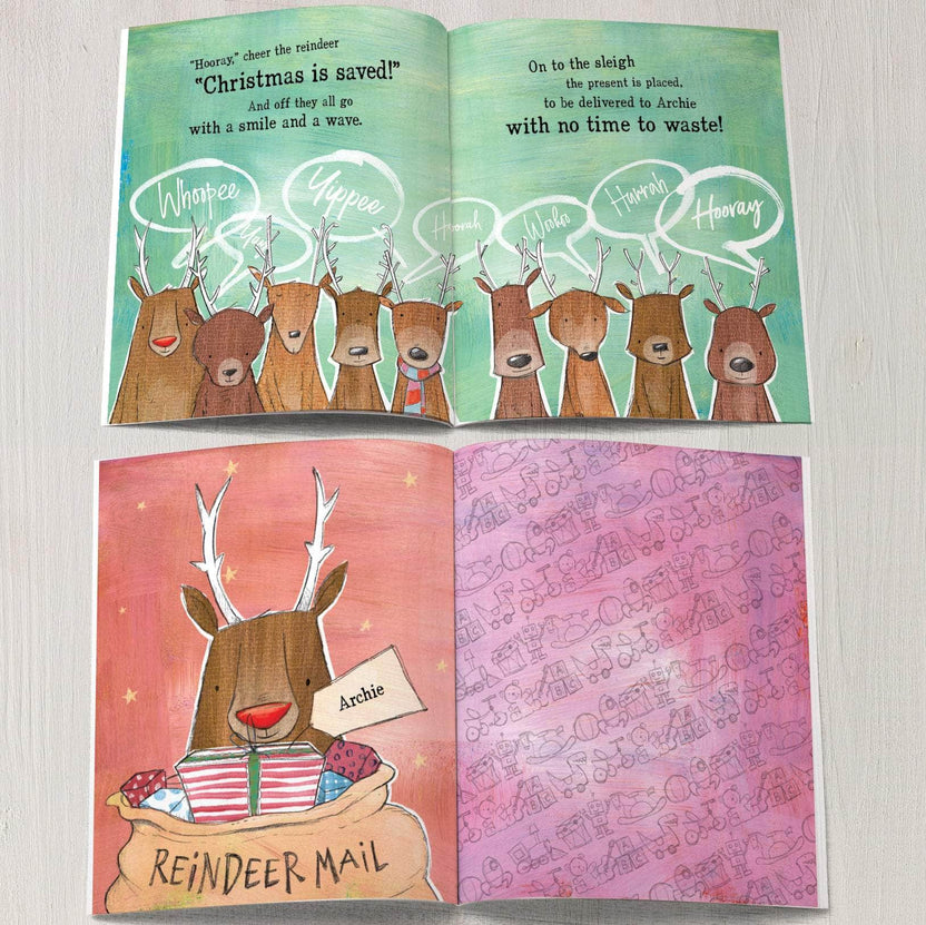 Personalised Christmas Childrens Story Book - Reindeer Adventure ...