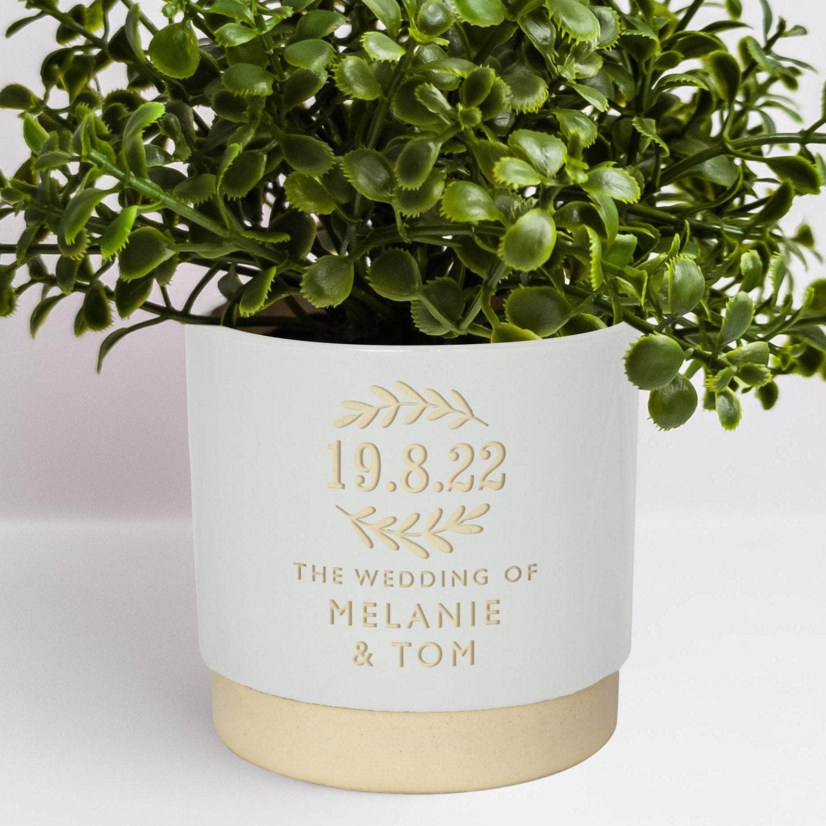 Personalised wedding date indoor plant pot - The Perfect gift for ...