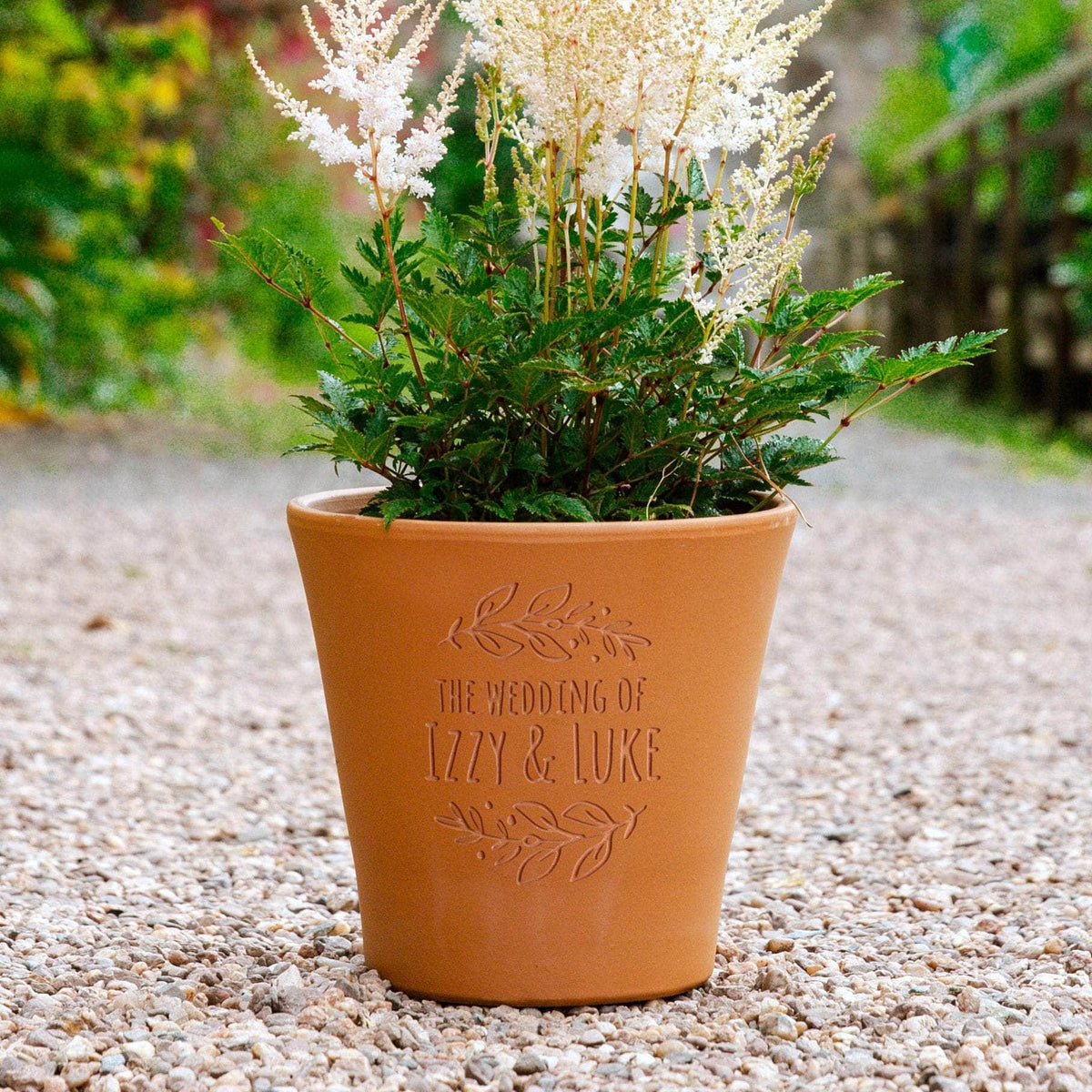 Wedding Personalised Flower Pot - Personalised wedding gift for garden ...
